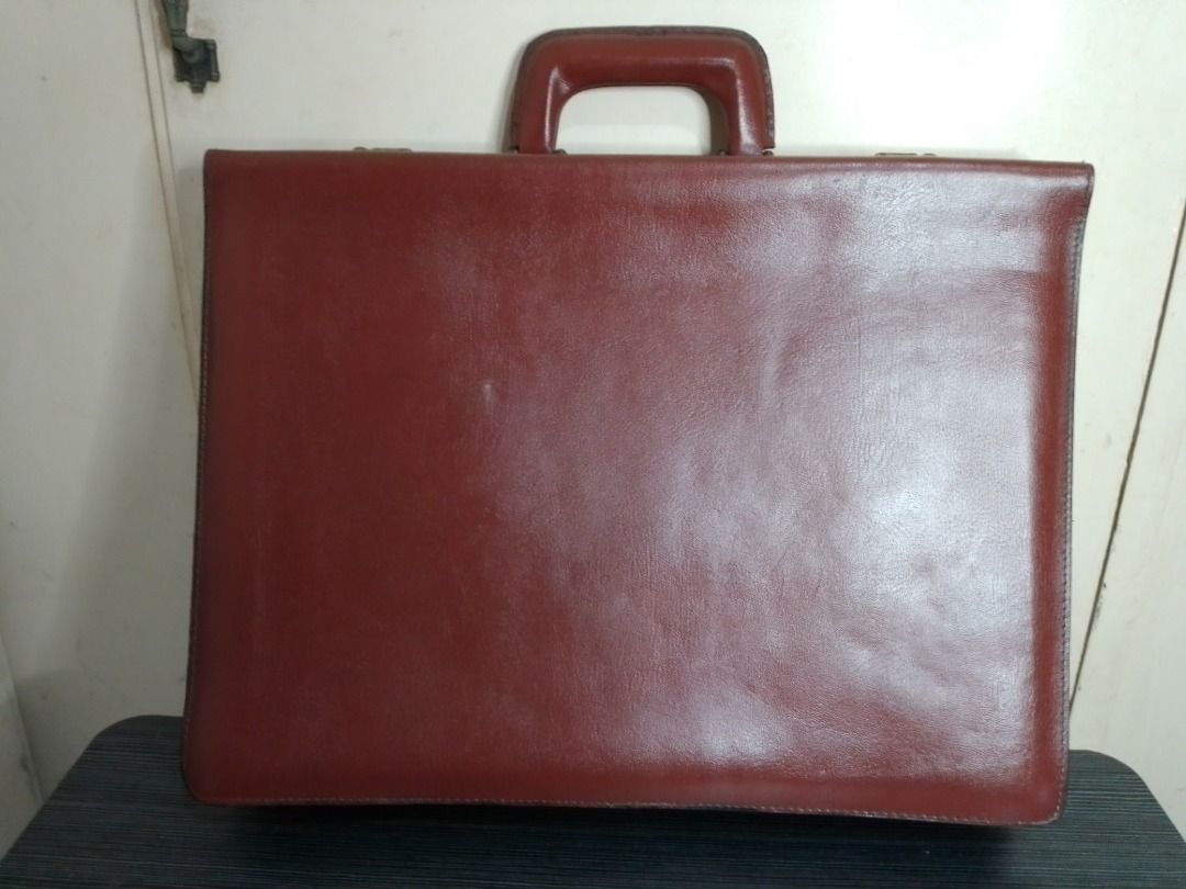 Texier Leather Briefcase Document Bag, Men's Fashion, Bags, Briefcases ...