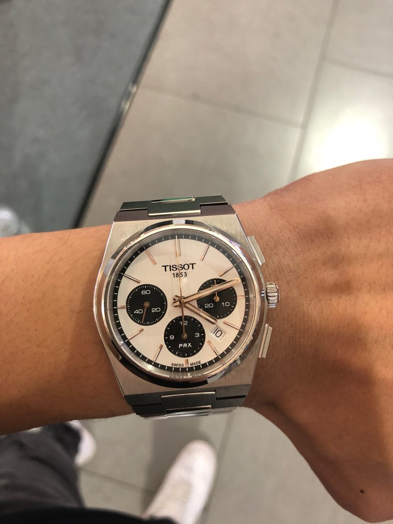 Tissot PRX Chronograph Panda, Luxury, Watches on Carousell