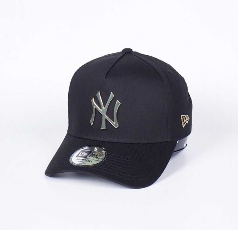 Topi New Era Original 9Forty A Frame NY Yankees Metal Gold, Fesyen Pria ...