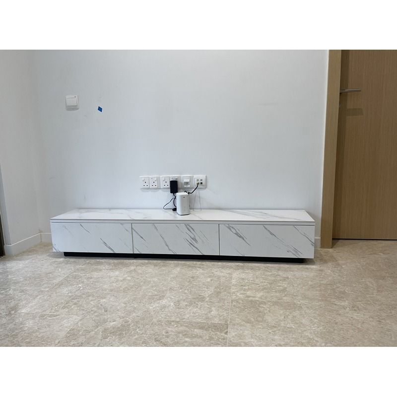 TV Cabinet TV Table White Color, Furniture & Home Living, Furniture, TV ...