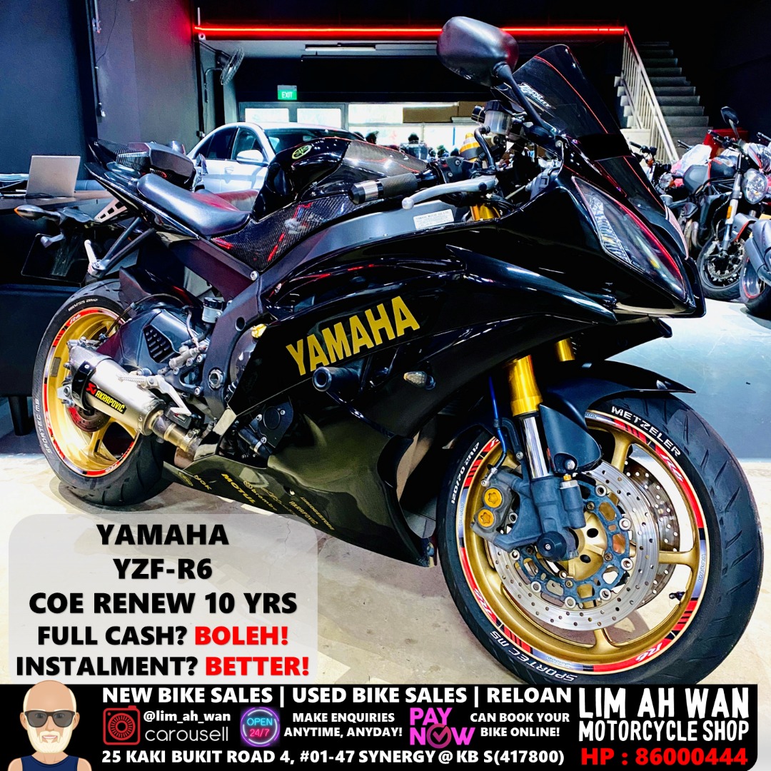 USED Yamaha R6 with AKRAPOVIC, Motorcycles, Motorcycles for Sale, Class ...