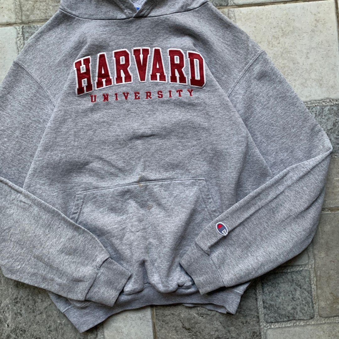 Vintage Champion Harvard University College Hoodie on Carousell
