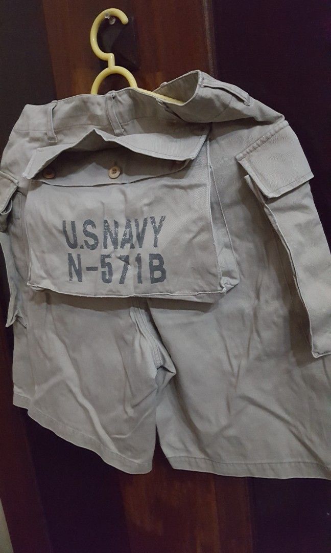 Vintage US NAVY Monkey Short Pants on Carousell