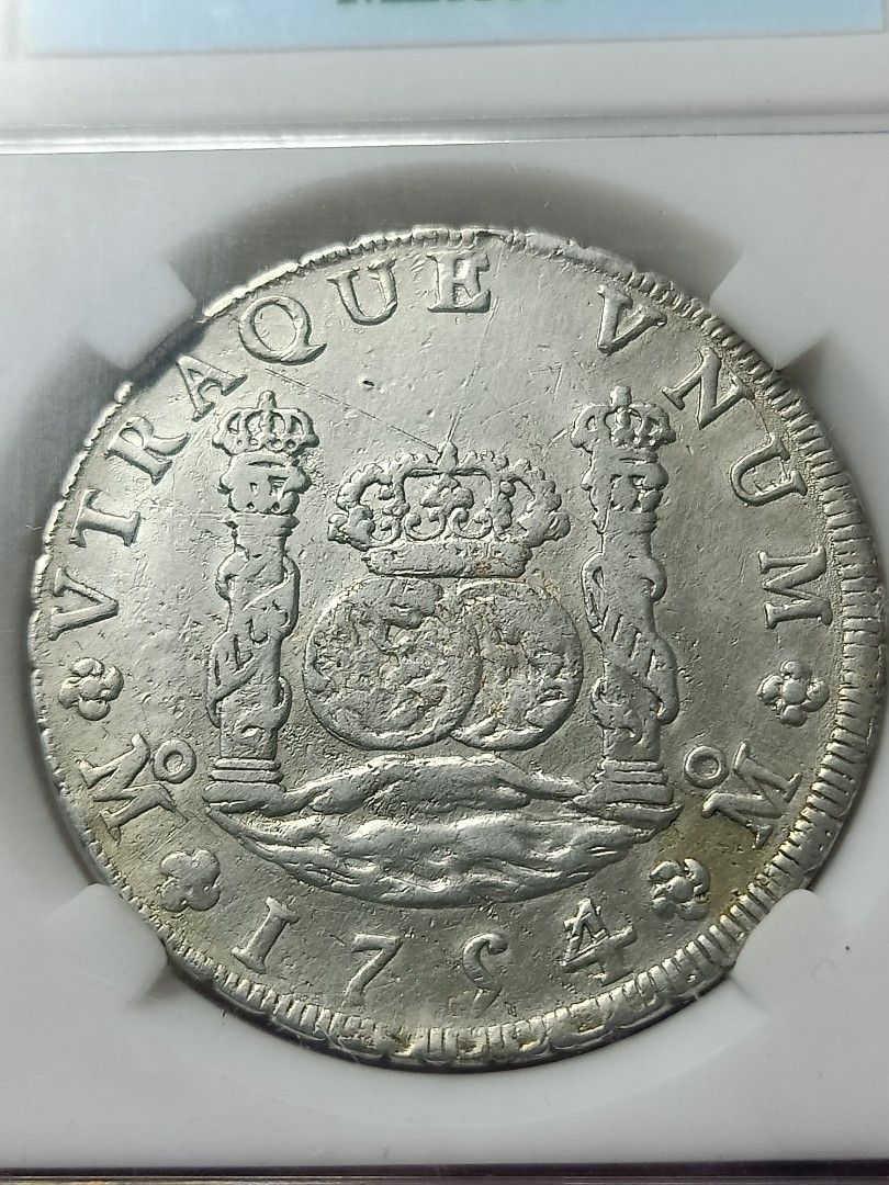 1754 Dos mundos 8 reales, Hobbies & Toys, Memorabilia & Collectibles ...