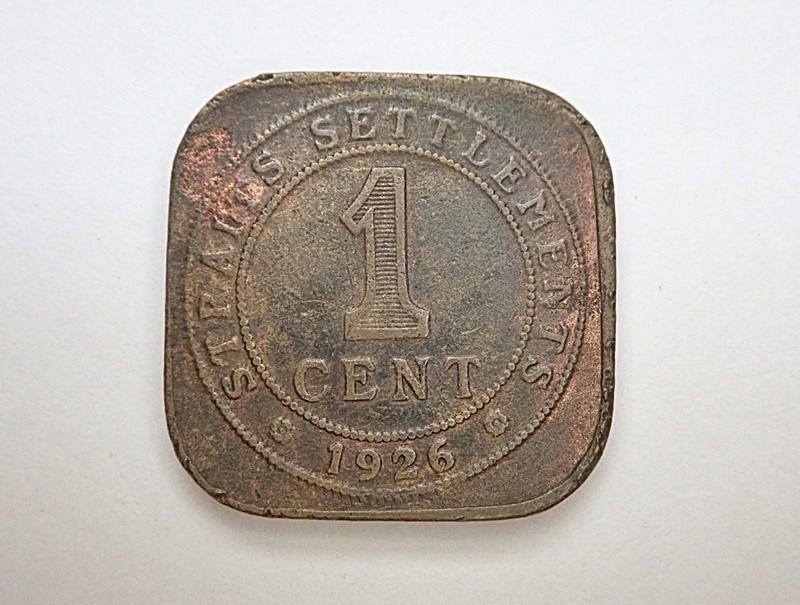 1926 STRAITS SETTLEMENTS KING GEORGE V , 1 CENT COIN, Hobbies & Toys ...