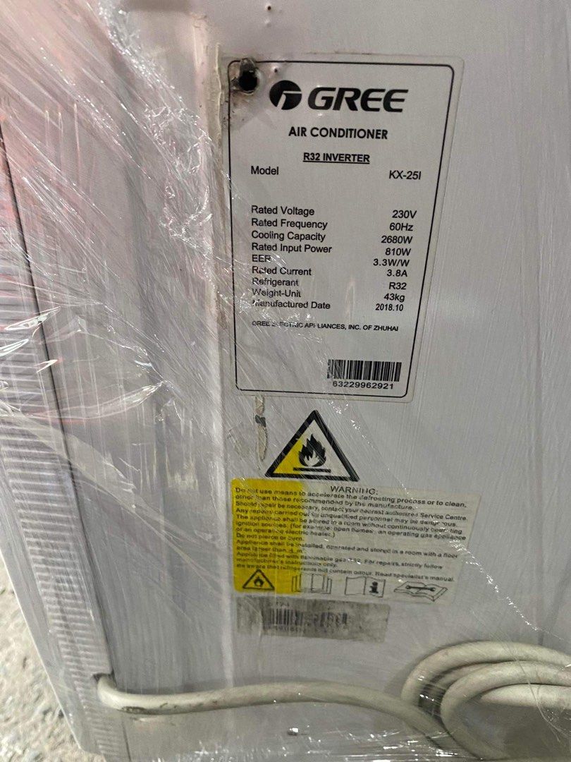 1HP window type aircon inverter, TV & Home Appliances, Air Conditioning ...