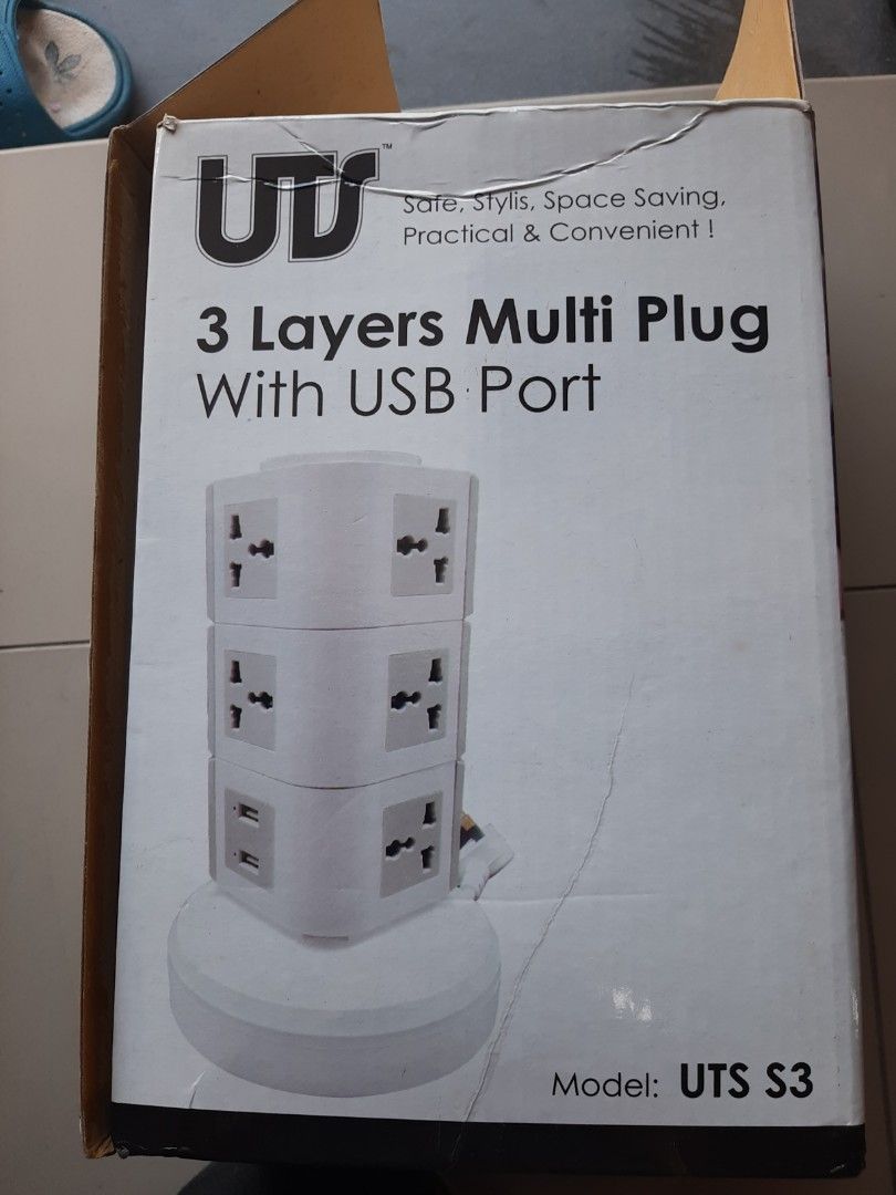 3 Layers Multi Plug with USB Port, TV & Home Appliances, Electrical ...