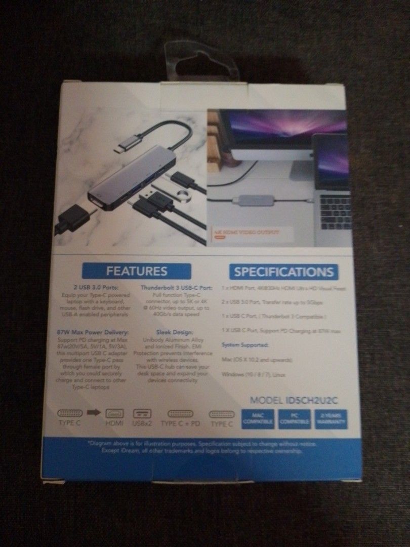 IDream 5 in 1 USB-C To HDMI Multiport Adapter, Computers & Tech, Parts ...