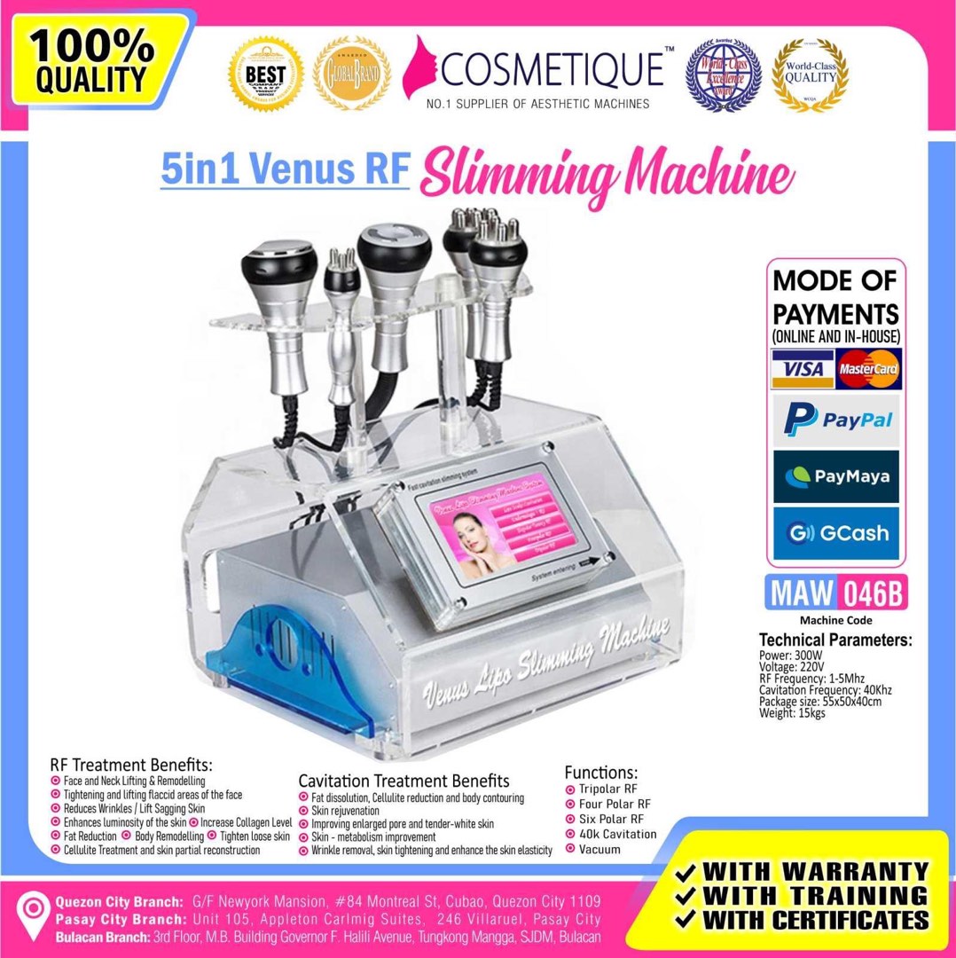 5 in 1 Venus RF Slimming Machine Skin Tightening Body Contouring on ...