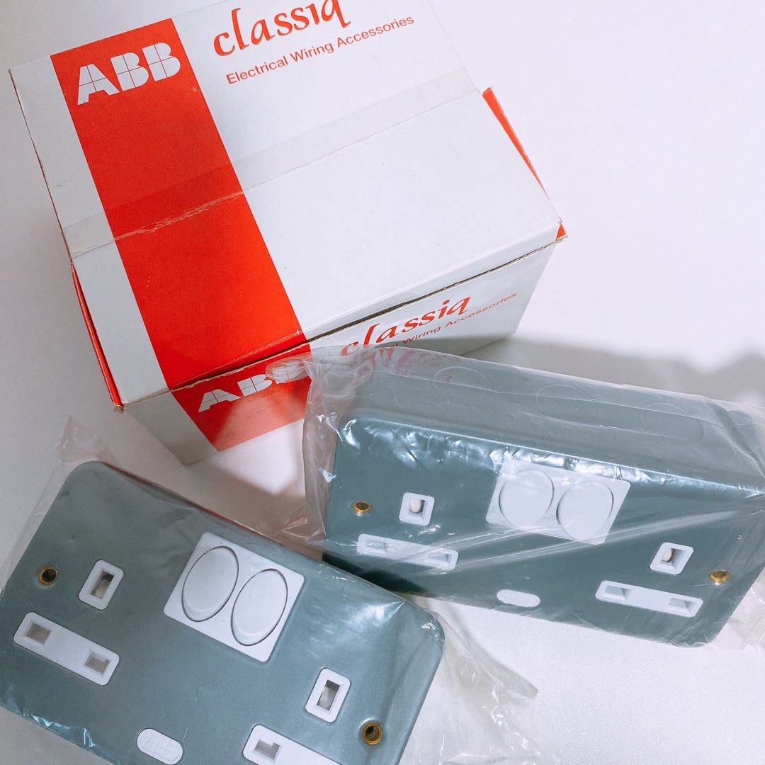 ABB Switched Socket Outlet, CSOM213, 2G, 13A, TV & Home Appliances ...