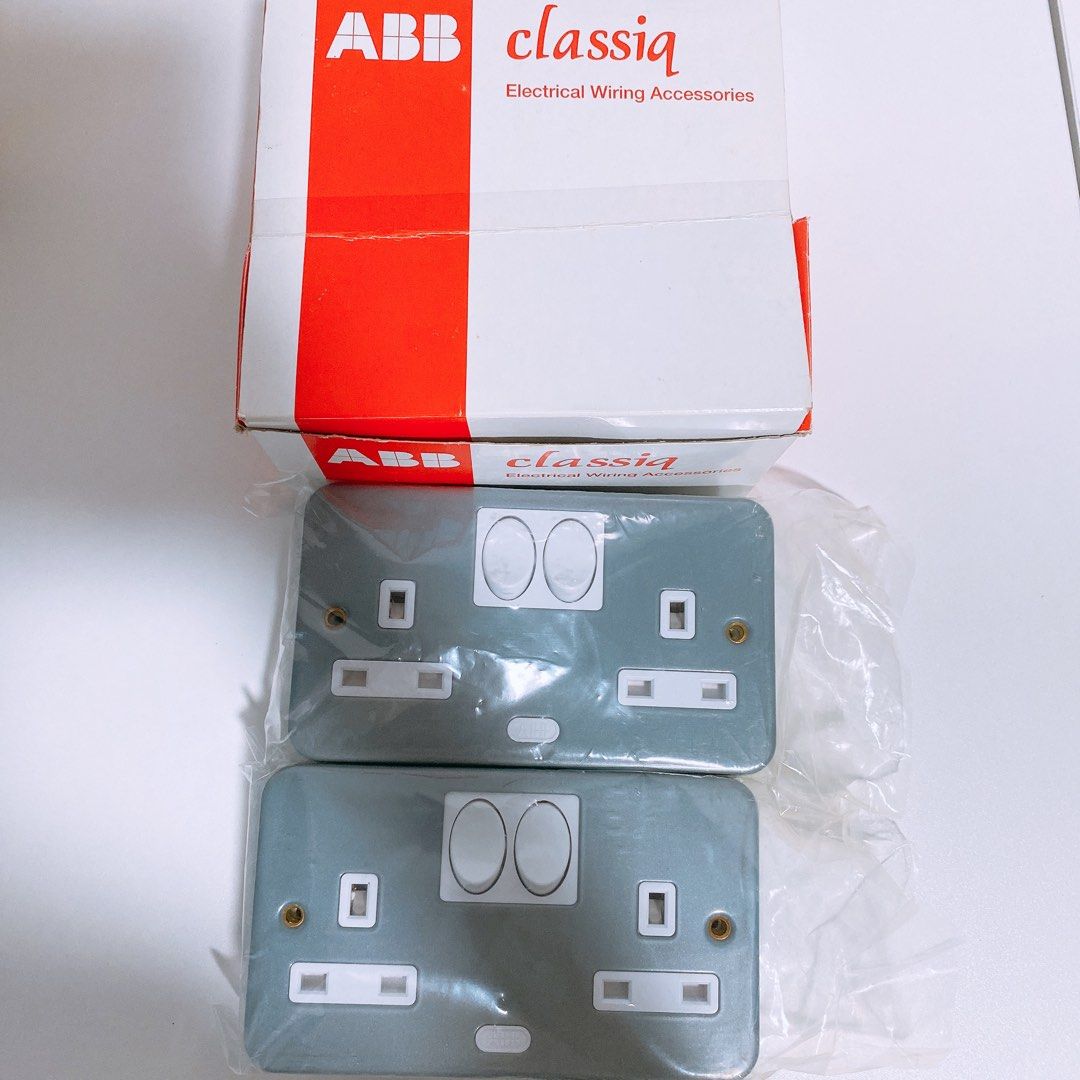 ABB Switched Socket Outlet, CSOM213, 2G, 13A, TV & Home Appliances ...