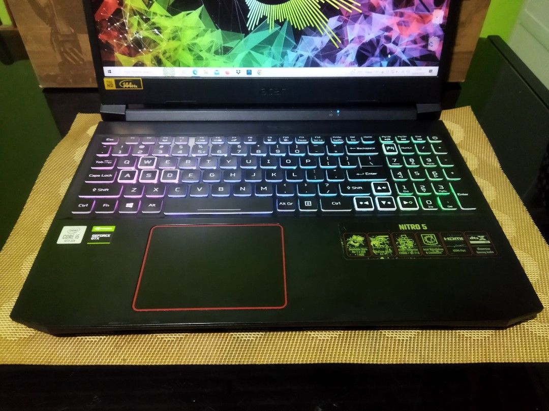 Acer Nitro Core i5 10th Gen 8gb ram 256gb ssd Nvidia GTX 1650ti Gaming ...