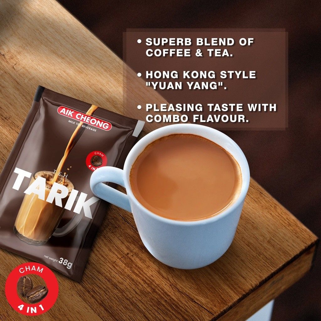 Aik Cheong Teh Tarik Cham instant yuan yang coffee tea mix instant ...