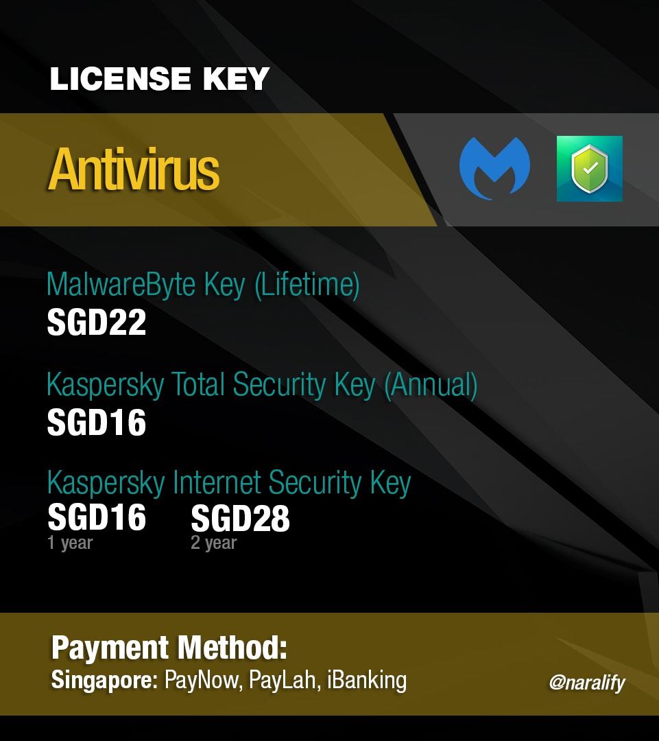 Antivirus Digital keys, Computers & Tech, Parts & Accessories, Software ...