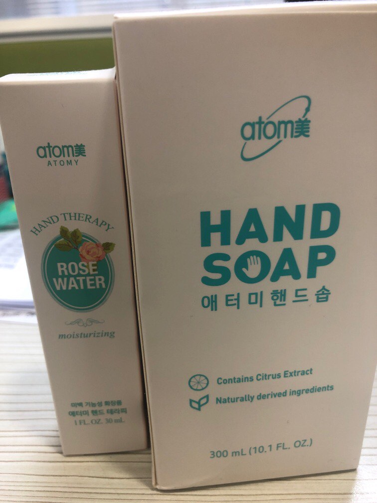 Atom Hand Soap and Hand Therapy rose water, Beauty & Personal Care ...