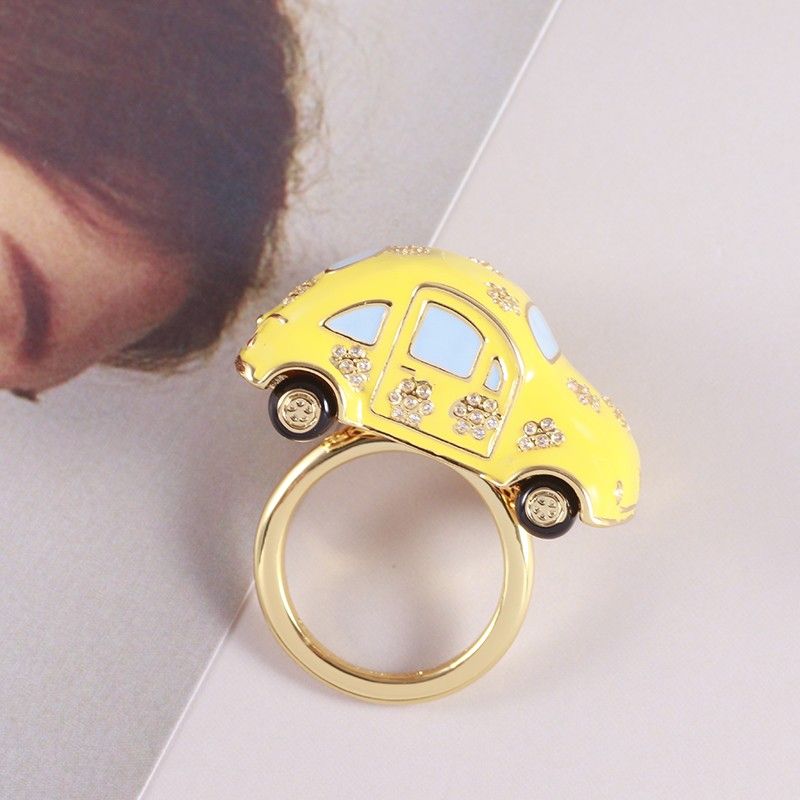Authentic KS Yellow Car Ring, Women's Fashion, Jewelry & Organisers ...