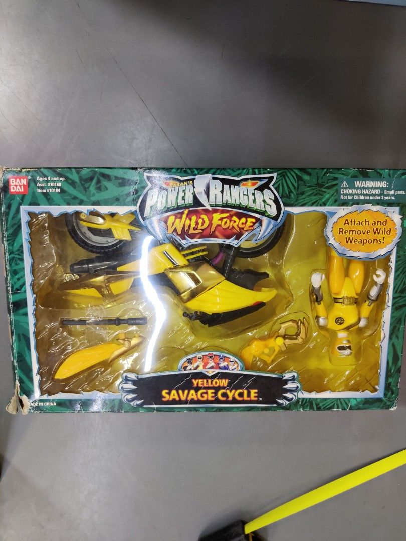 BANDAI POWER RANGER WILD FORCE YELLOW SAVAGE CYCLE, Hobbies & Toys ...
