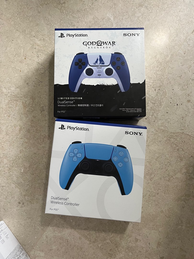 BN PS5 Dualsense Controller god of war light blue, Video Gaming, Gaming ...
