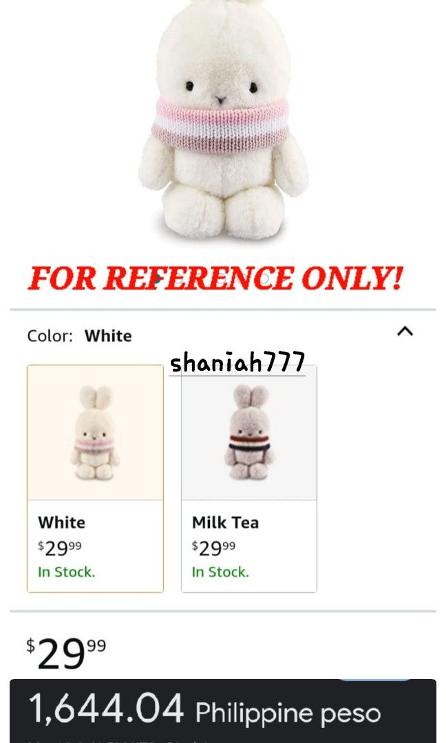 Booto Rabbit Cute Shy Kawaii Hanging Bunny Plush Toy Cartoon Stuffed ...