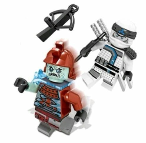 Building Blocks Ninjago White Ninja Zane and Villain Blizzard Archer ...