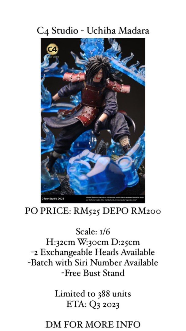 C4 Studio - Uchiha Madara, Hobbies & Toys, Toys & Games on Carousell