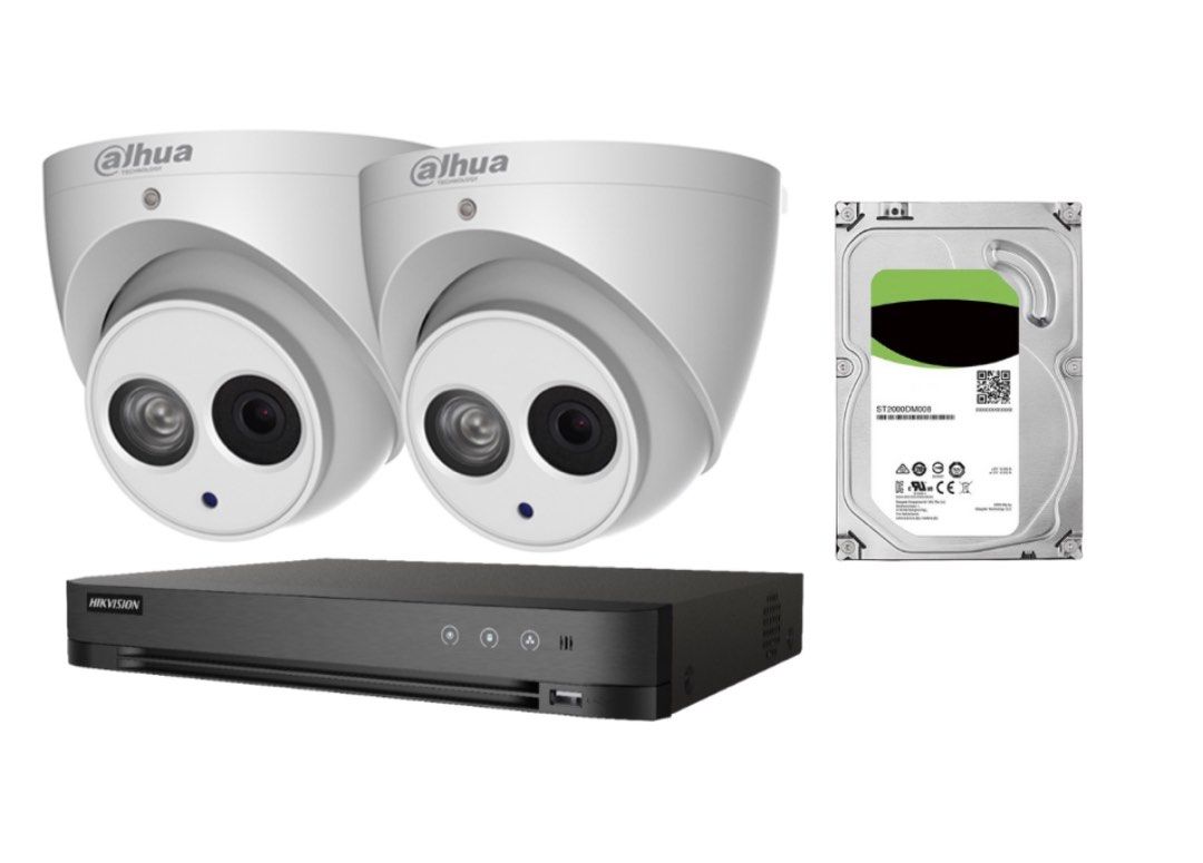CCTV cameras x 2 infra red night mode + mic & 1 TB Seagate Surveillance ...