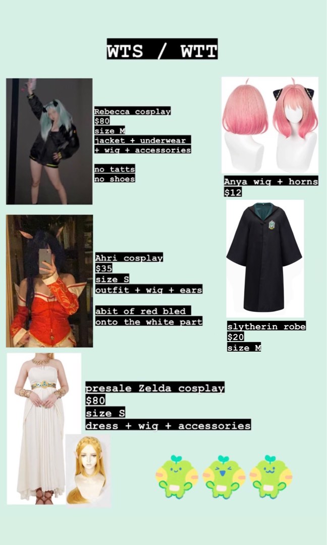 cosplay clearance / presales / int check rebecca cyberpunk zelda ahri ...