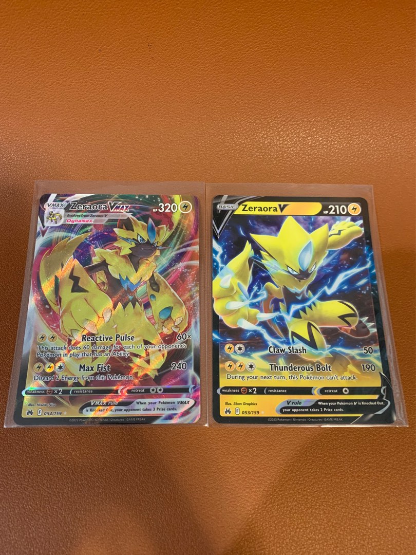 Crown Zenith - Zeraora V & Vmax, Hobbies & Toys, Toys & Games on Carousell