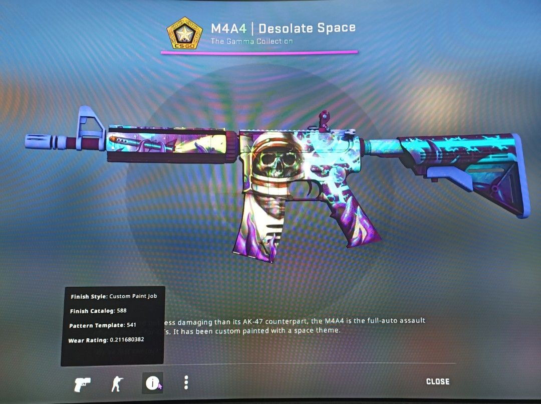 CSGO desolate space M4A4, Video Gaming, Gaming Accessories, In-Game ...