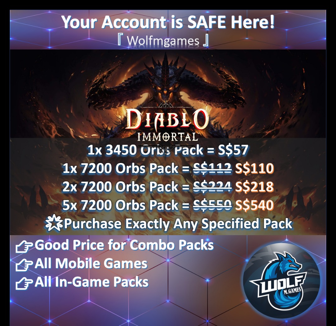 Diablo Immortal Top Up [LEGAL] | All Mobile Games Topup Legal, Video ...