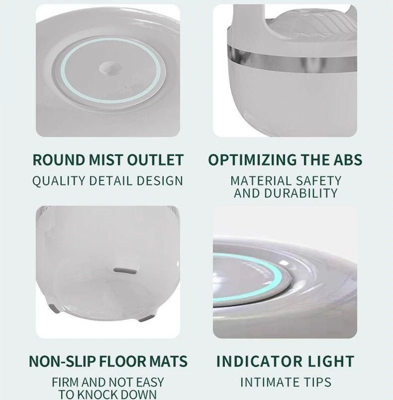 Diffuser Humidifier with Anti Gravity Water Drops Ultrasonic Fogger ...