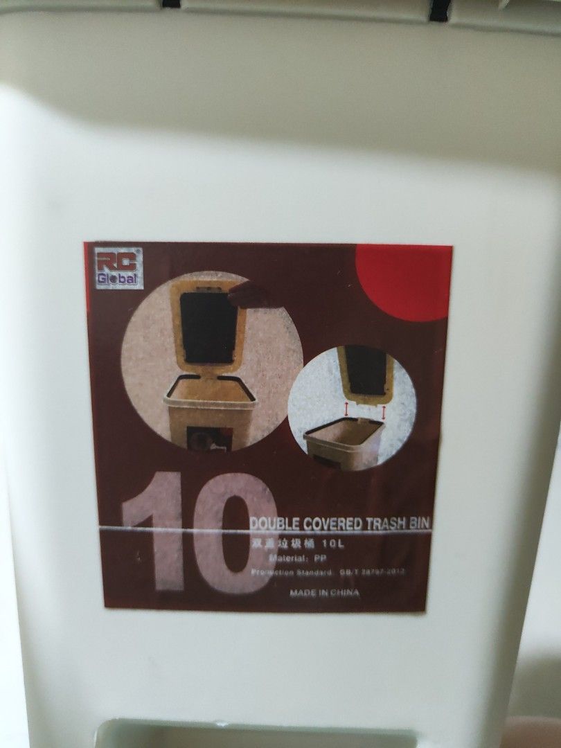 Dustbin with cover, Furniture & Home Living, Cleaning & Homecare ...