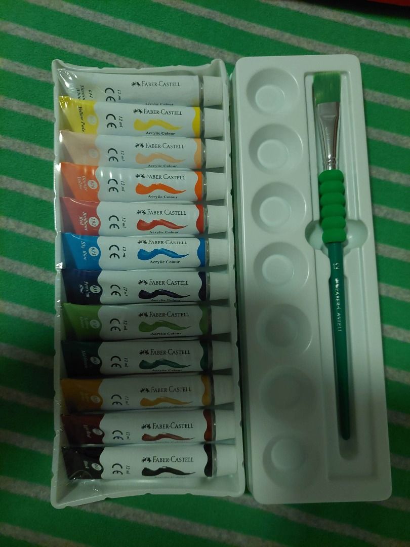 Faber-Castell 12 Acrylic Colors, Hobbies & Toys, Stationery & Craft ...