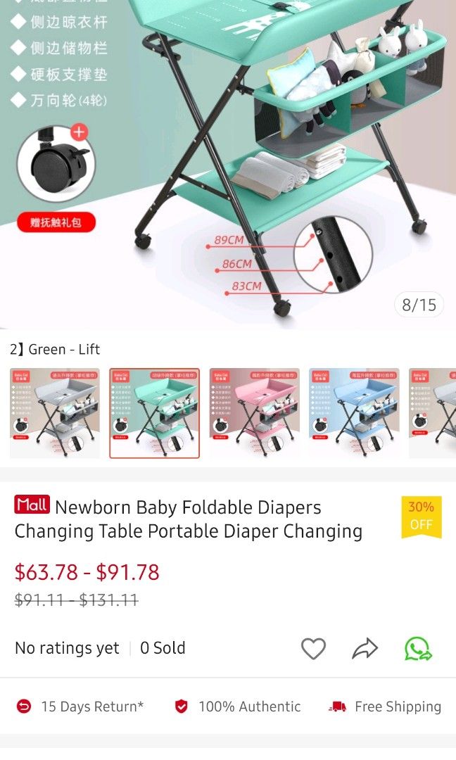 Foldable diaper Station, Babies & Kids, Bathing & Changing, Other Baby ...