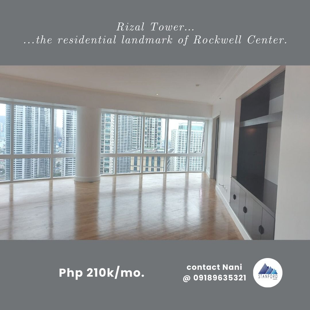 FOR RENT Rizal Tower Rockwell, Property, Rentals, Apartments & Condos ...