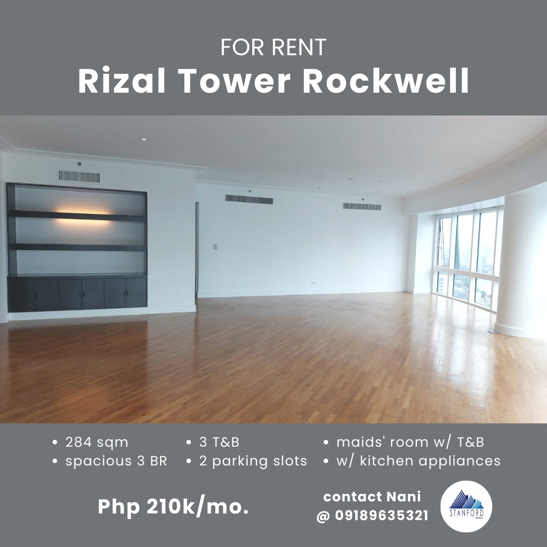 FOR RENT Rizal Tower Rockwell, Property, Rentals, Apartments & Condos ...
