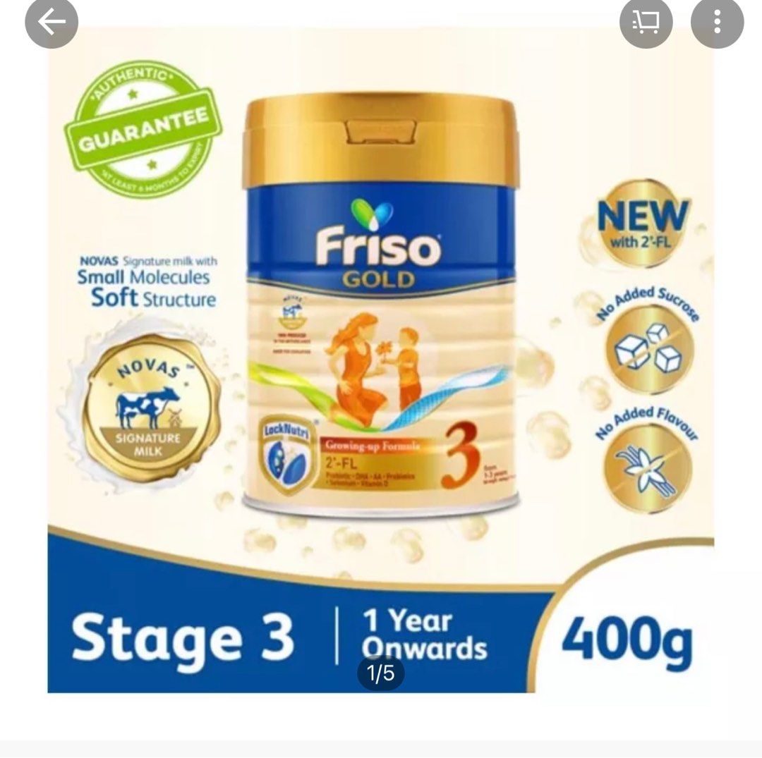Friso Gold 3 Growing Up Milk with 2'-FL 400g for Toddler 1+ years Milk ...