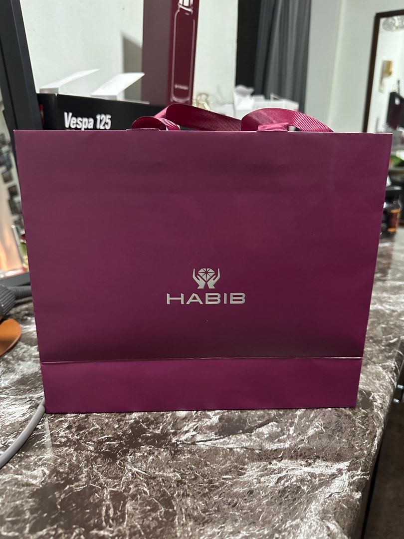 Habib paper bag, Women's Fashion, Jewelry & Organisers, Accessory ...