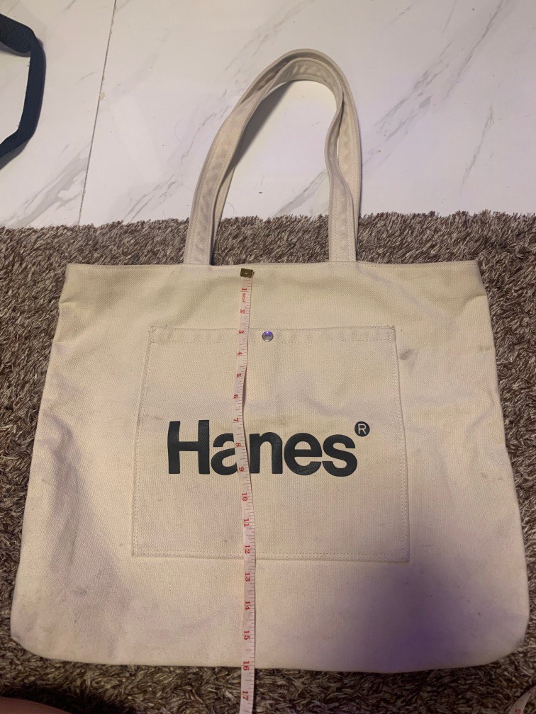 Hanes canvas tote shoulder bag, Women's Fashion, Bags & Wallets, Tote ...