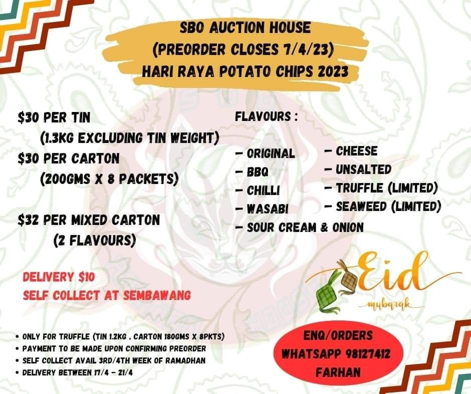 Hari Raya potato chips Preorder, Food & Drinks, Local Eats on Carousell