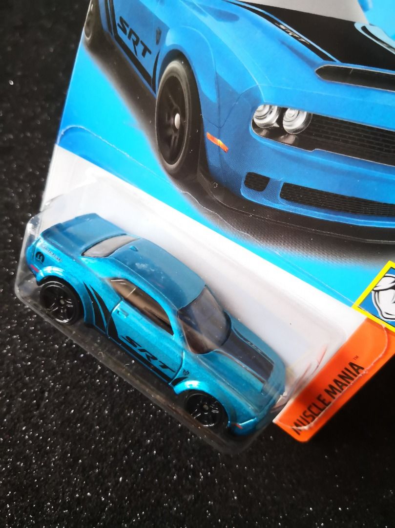 Hot Wheels 18 Dodge Challenger Srt Demon Blue 2023 Hobbies And Toys