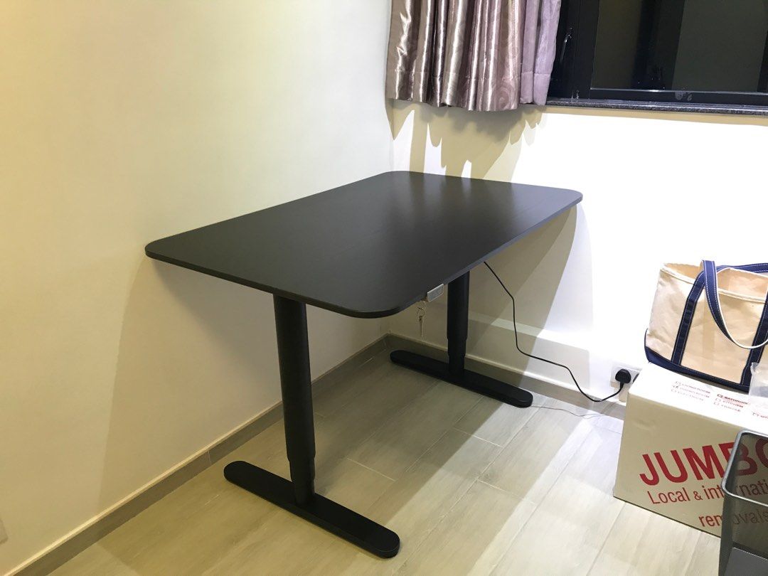 IKEA Height Adjustable Study Table, Furniture & Home Living, Furniture ...