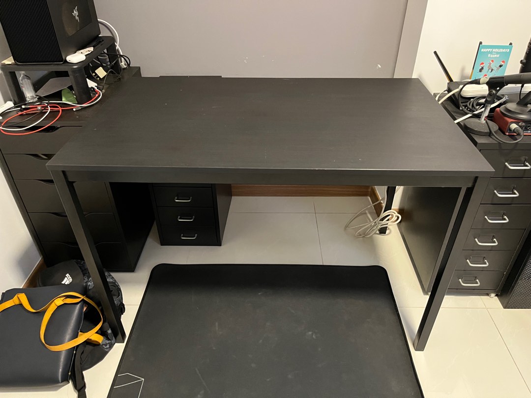 IKEA Sandsberg Table 110x67cm black (2 available), Furniture & Home ...