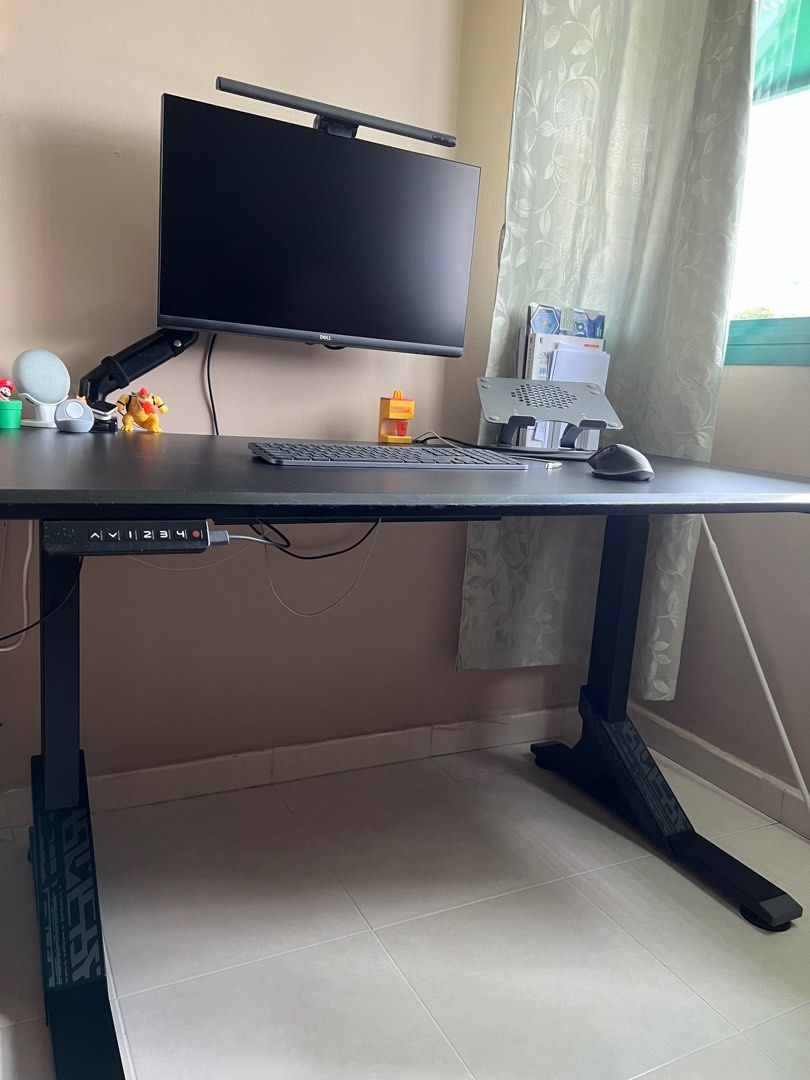 IKEA UPPSPEL Gaming desk, black, 140x80 cm, Furniture & Home Living ...