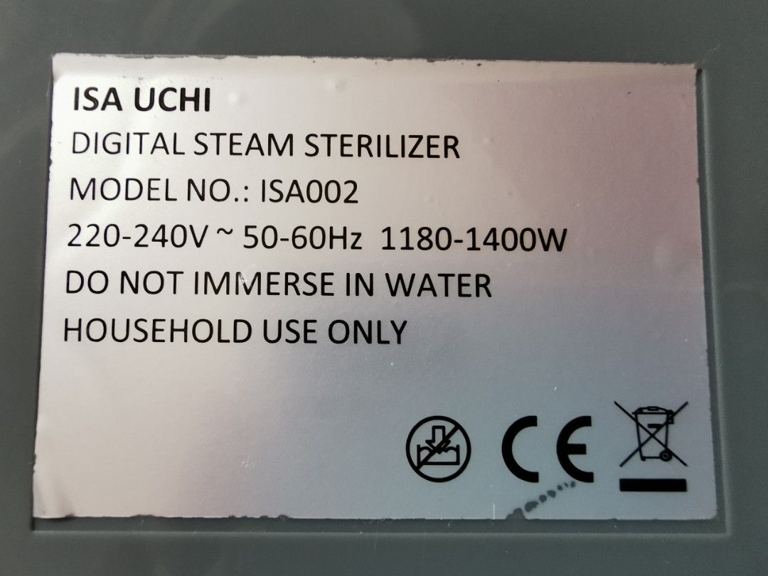 Isa Uchi Digital Steam Sterilizer, Babies & Kids, Nursing & Feeding ...