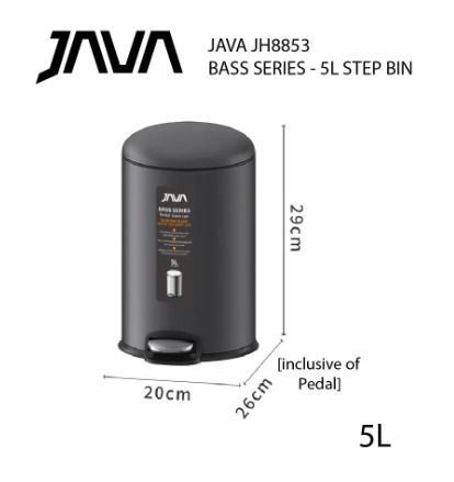 JAVA JH8853 Step Bin with Soft Closing [Multiple Size/Color] - Waste ...