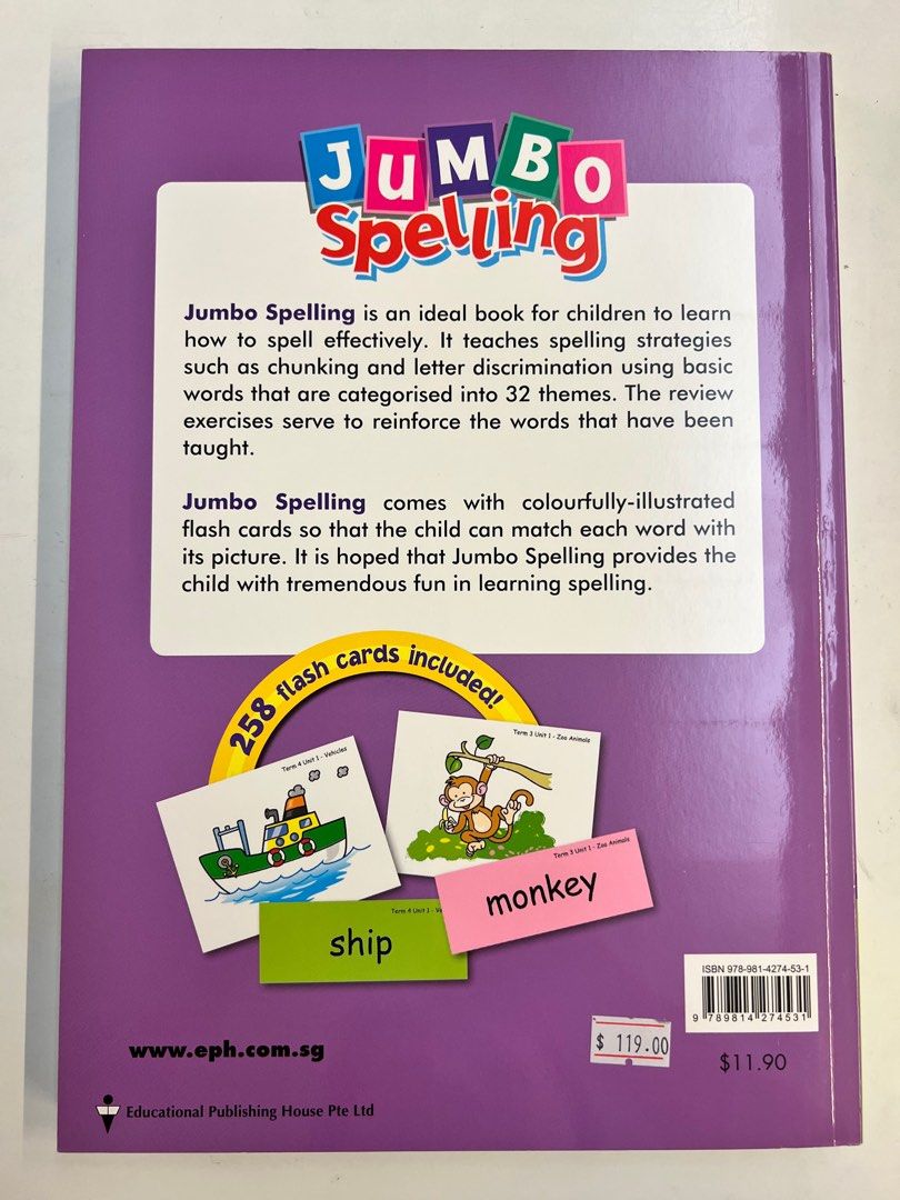 Jumbo Spelling - Cambridge YLE exam spelling practice, 興趣及遊戲, 書本 & 文具, 教科書 - Carousell