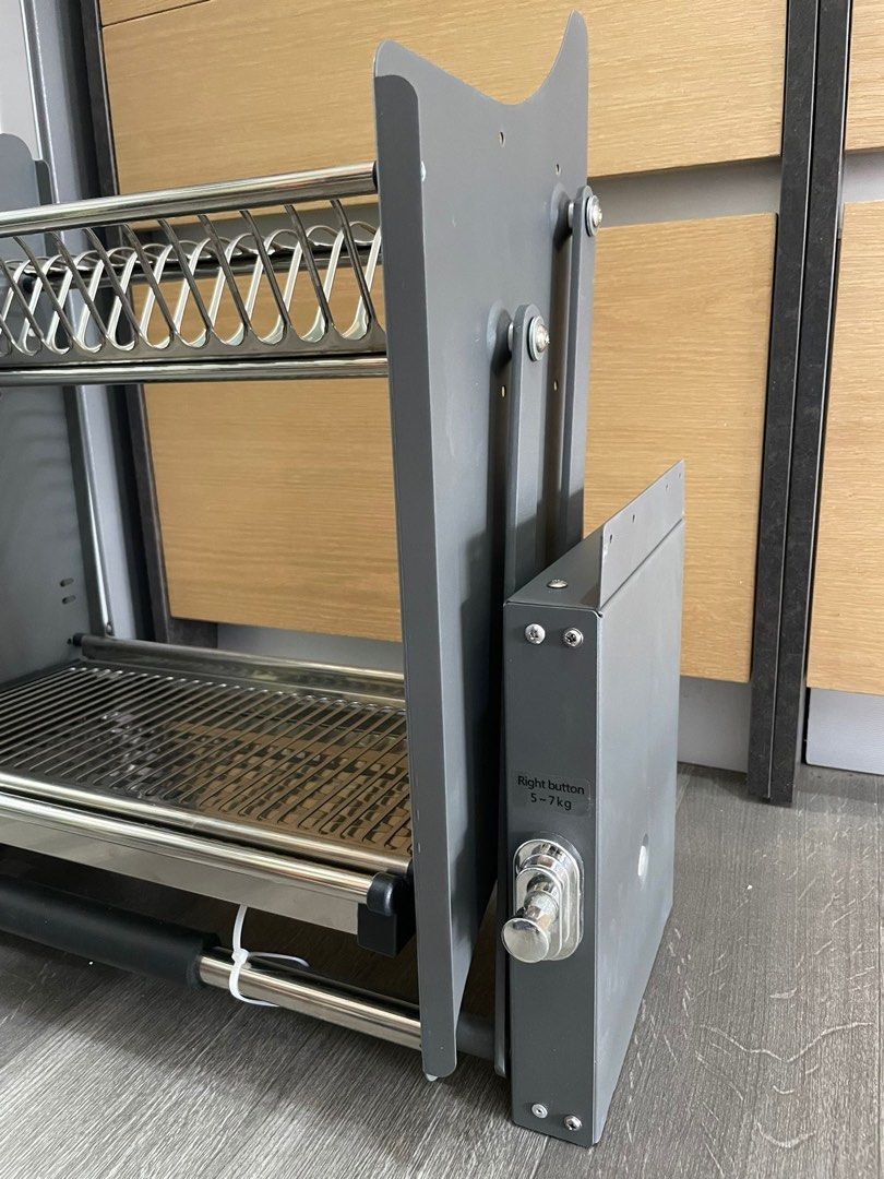 Kitchen pull down dish rack 600, 700, 800 stainless steel internal dish ...