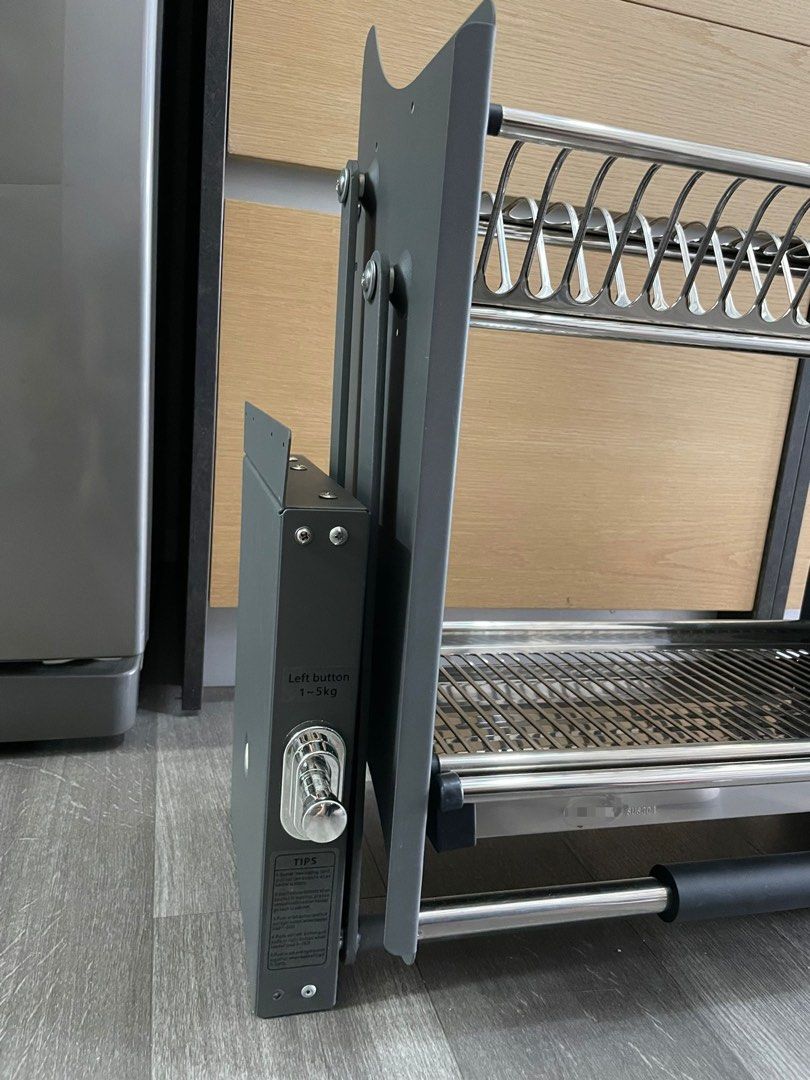 Kitchen pull down dish rack 600, 700, 800 stainless steel internal dish ...