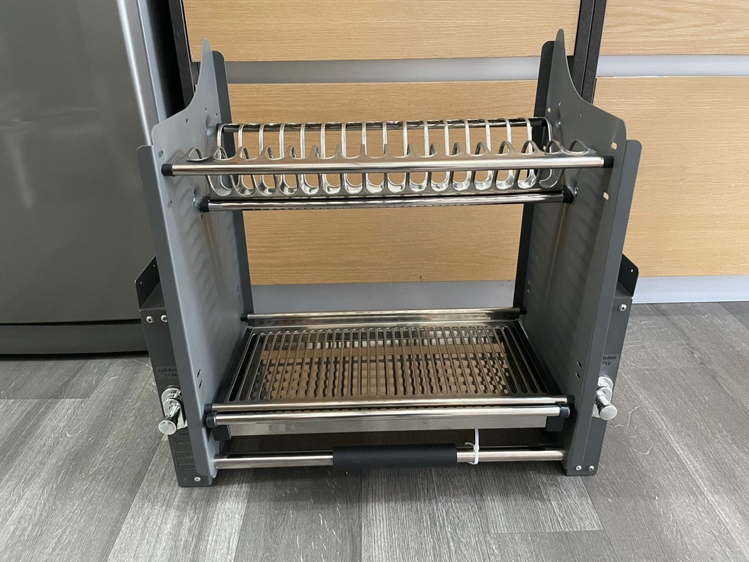 Kitchen pull down dish rack 600, 700, 800 stainless steel internal dish ...